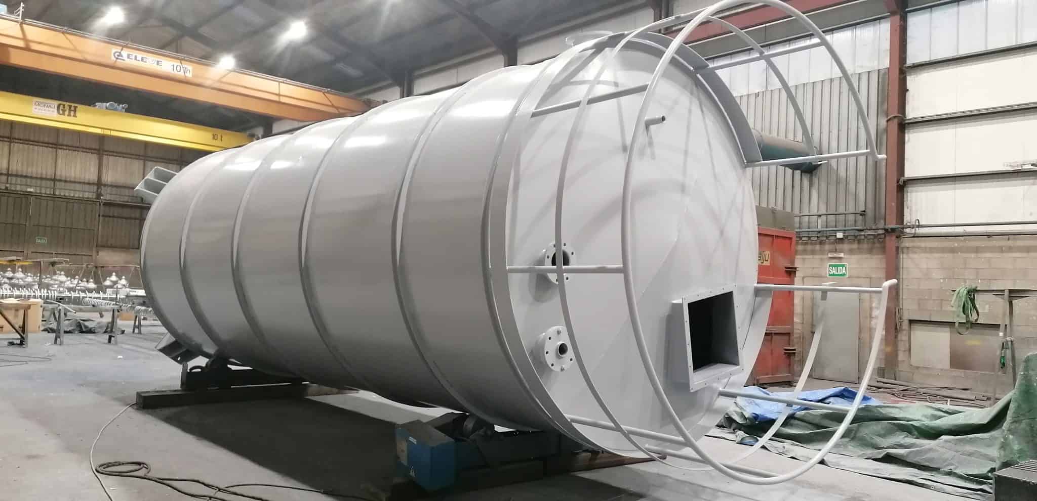 Manufacture and assembly of 2 sand silos of 50m3 for a company in the ...